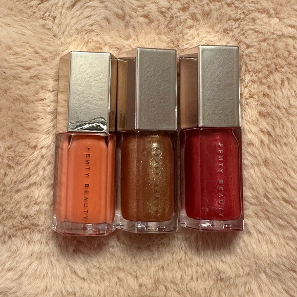 Fenty Beauty | Makeup | Fenty Beauty Mini Gloss Bomb Bundle Of 3 Cake ...